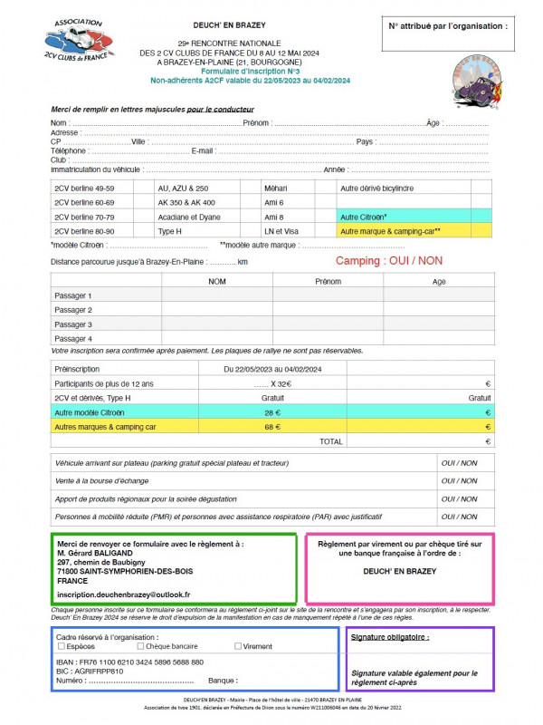 Nationale 2cv 2024 Brazey en Plaine
